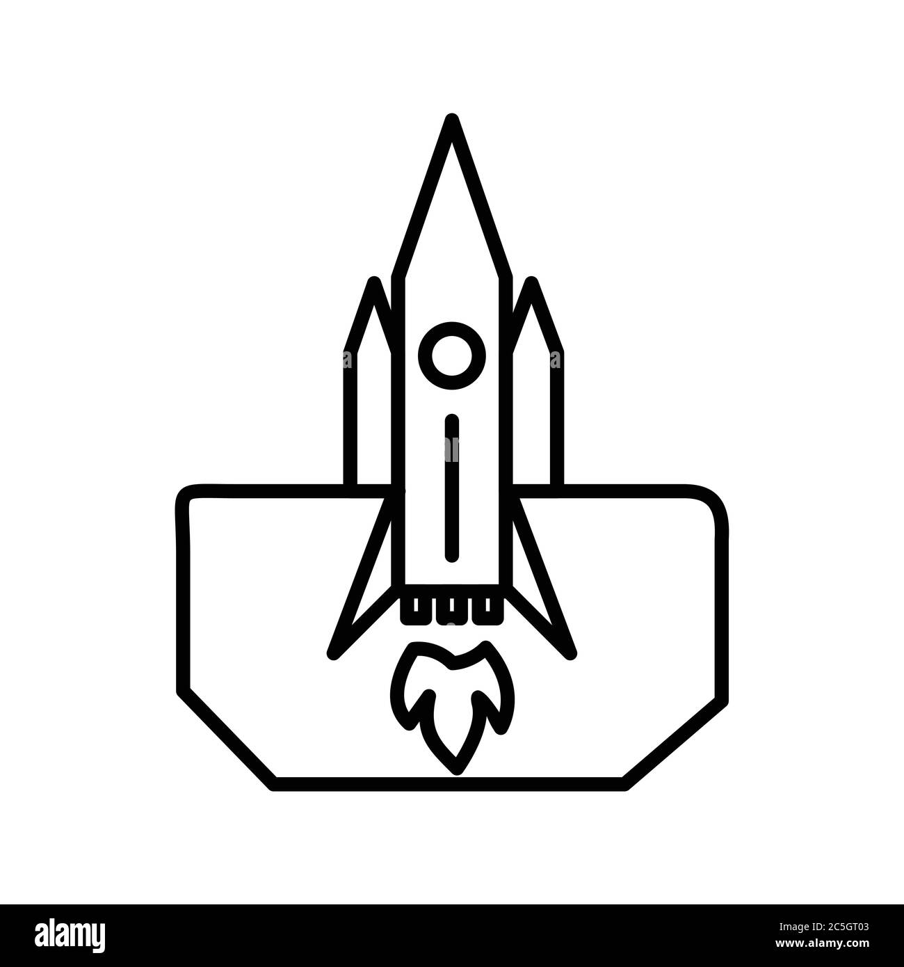 Unique Space Shuttle II Vector Line Icon Stock Vector Image & Art - Alamy