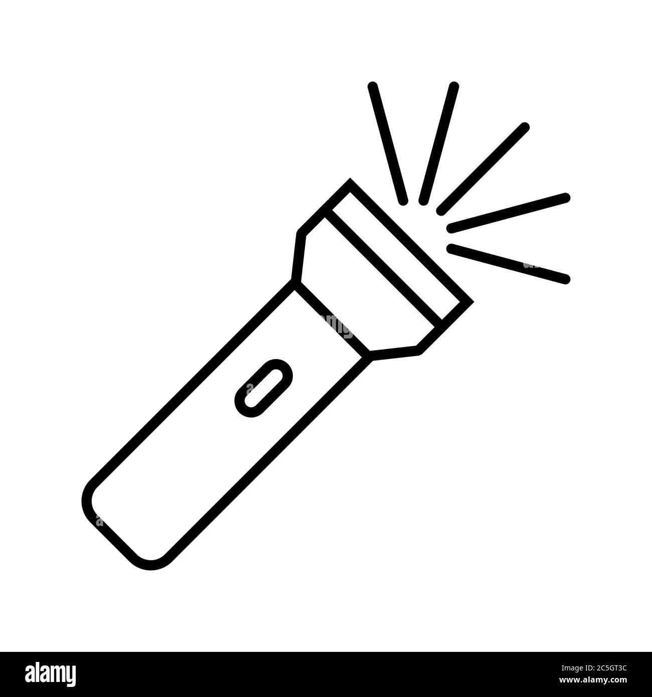 Unique Flashlight Vector Line Icon Stock Vector Image & Art - Alamy
