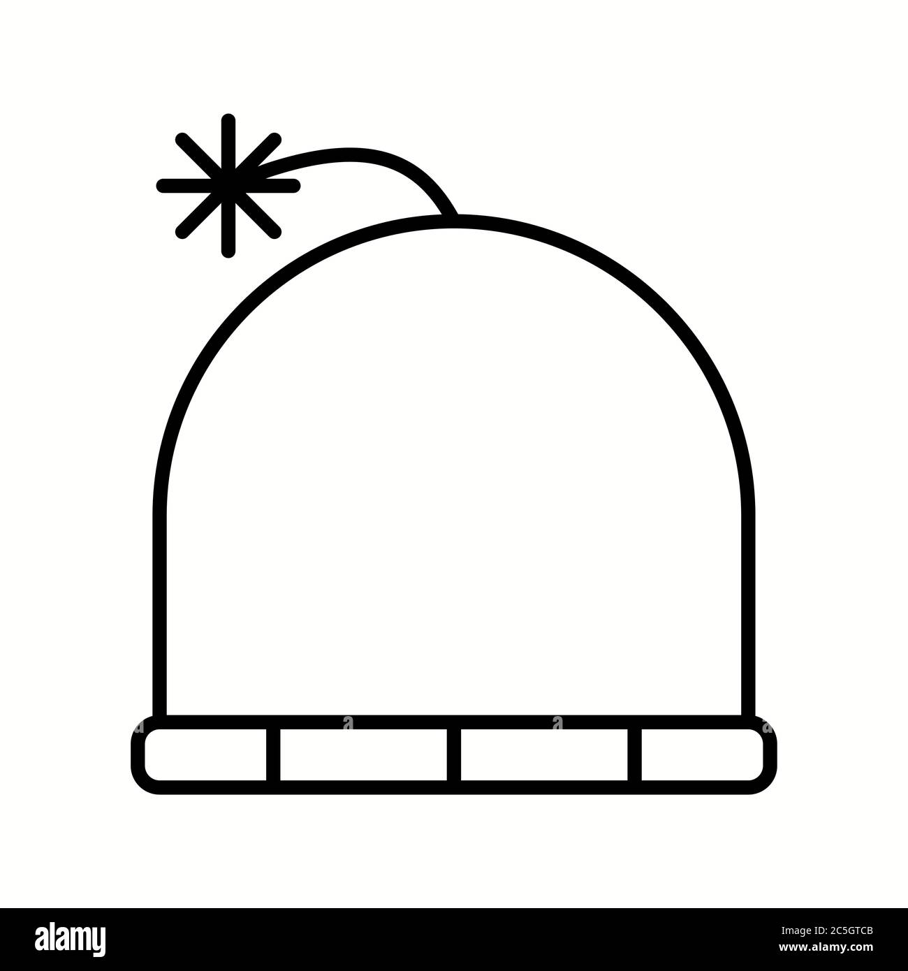 Unique Winter Cap Vector Line Icon Stock Vector Image & Art - Alamy