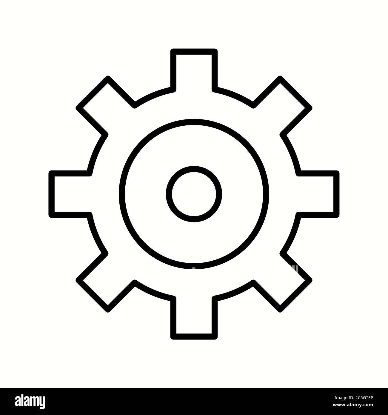 Unique Settings Vector Line Icon Stock Vector Image & Art - Alamy