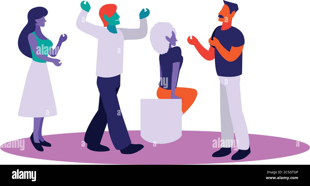people with positive thoughts and ideas vector illustration desing ...