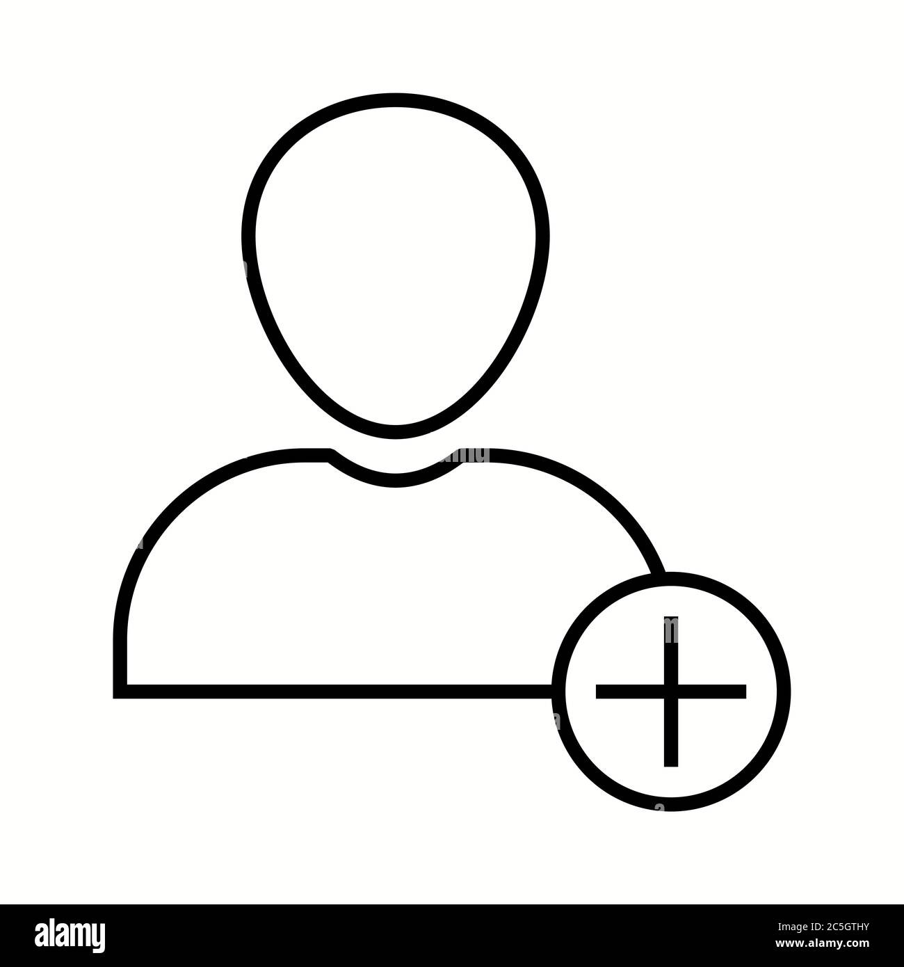 Unique Add Account Vector Line Icon Stock Vector Image & Art - Alamy