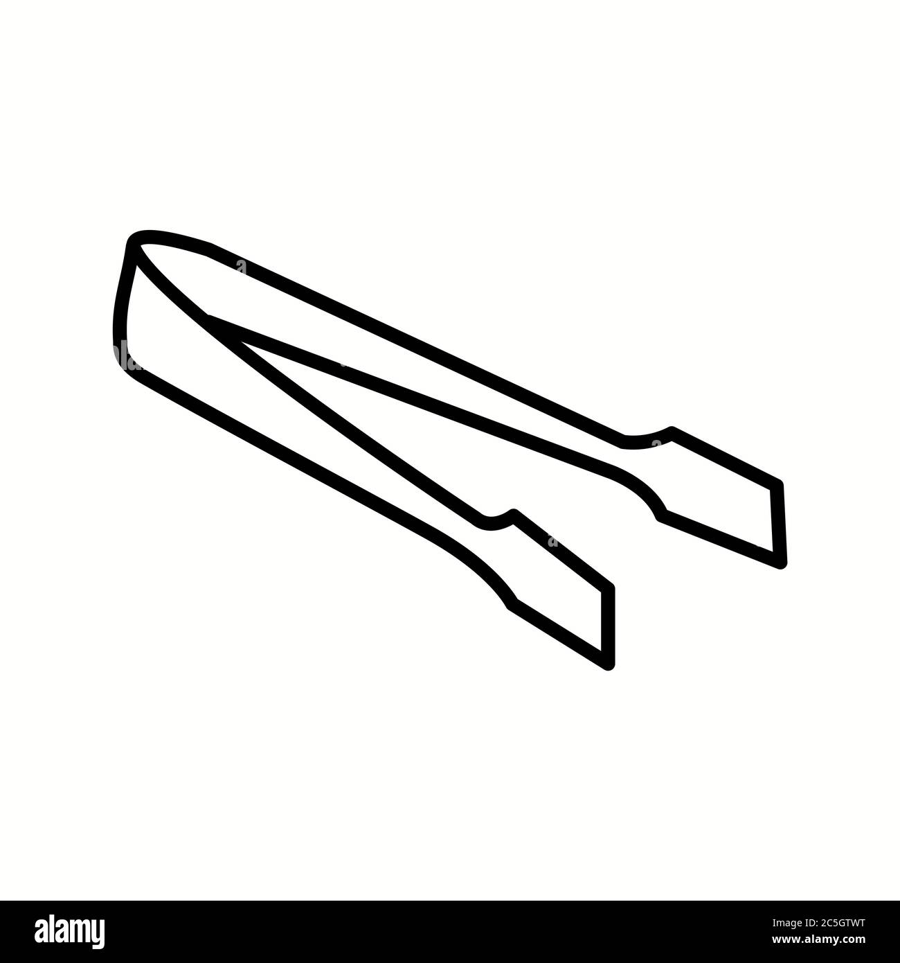 Unique Tongs Vector Line Icon Stock Vector Image & Art - Alamy