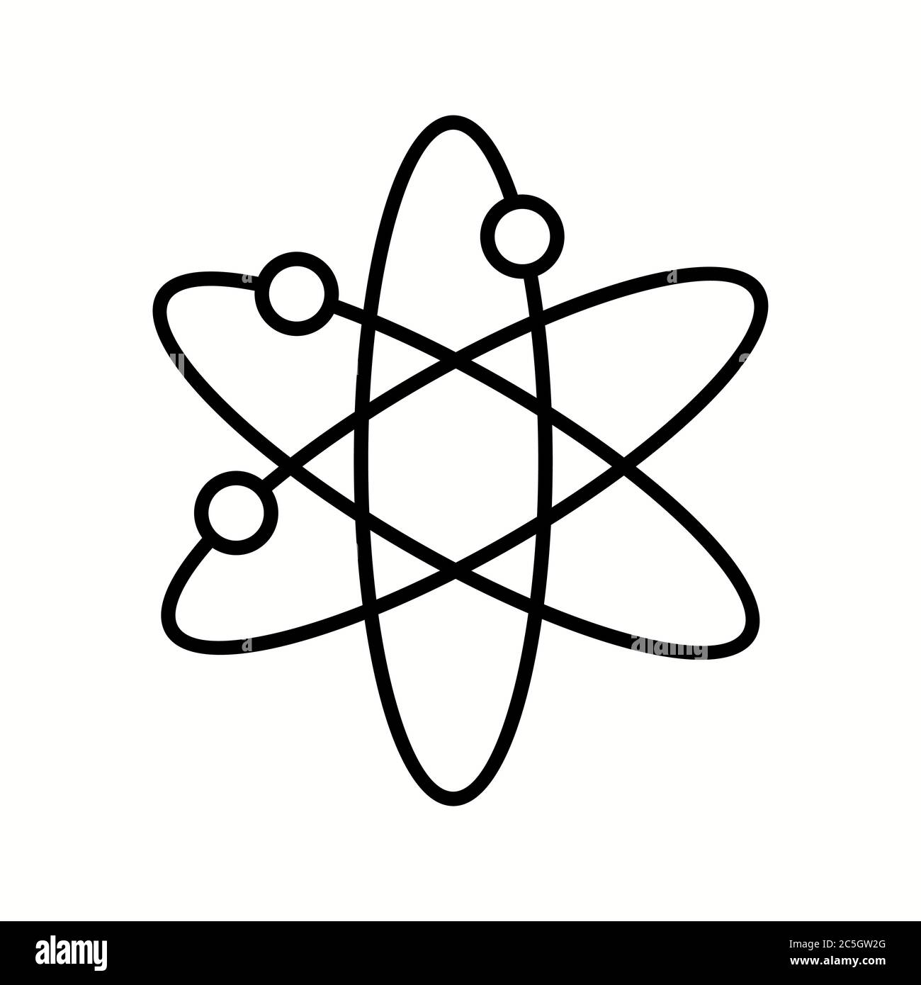 Unique Atomic Structure Vector Line Icon Stock Vector Image & Art - Alamy