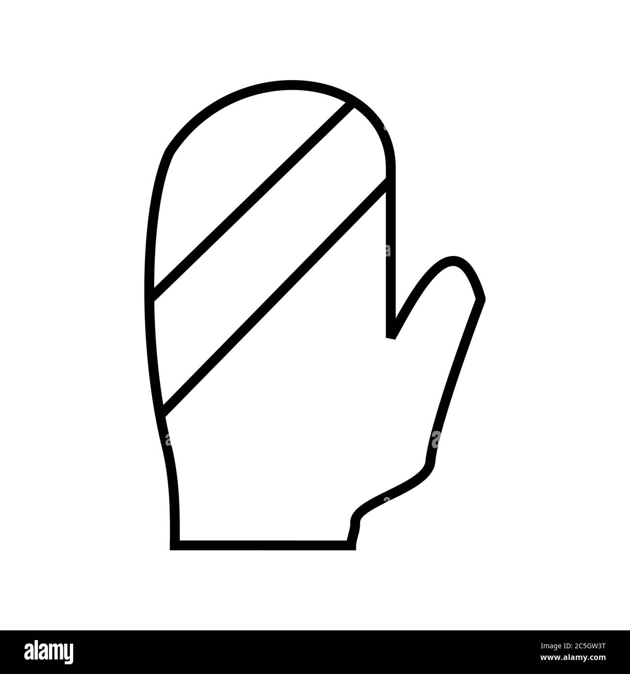 Unique Baking Glove Vector Line Icon Stock Vector Image & Art - Alamy
