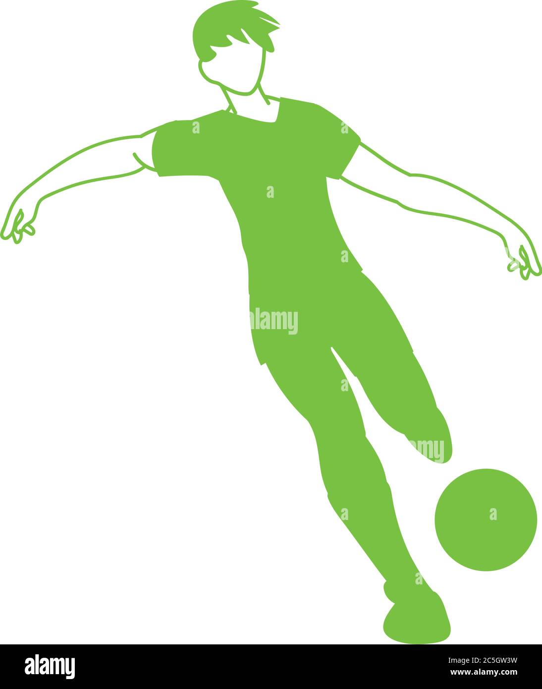 Player man with ball design, Soccer football sport hobby competition ...