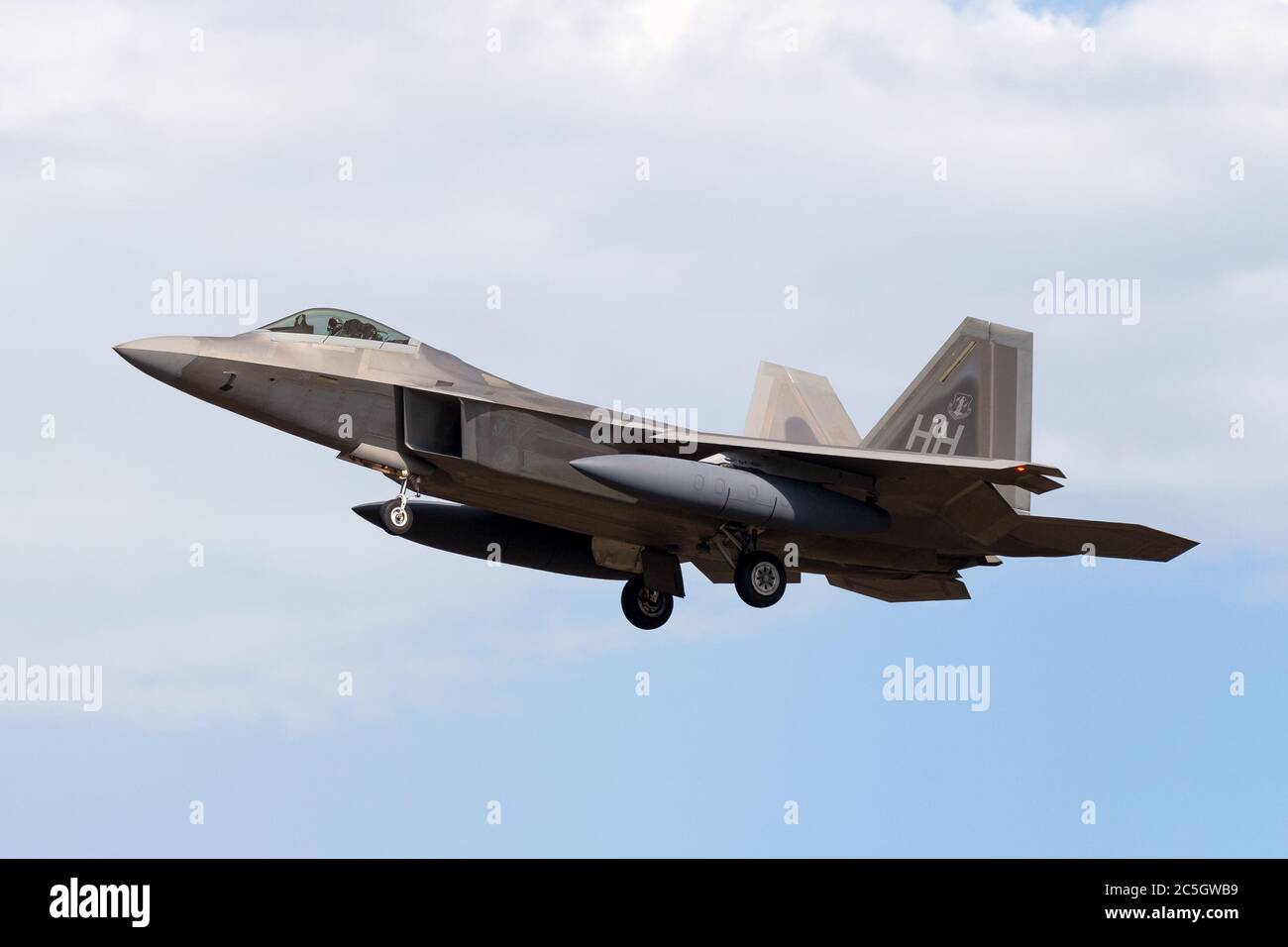 United States Air Force (USAF) Lockheed Martin F-22A Raptor fighter ...