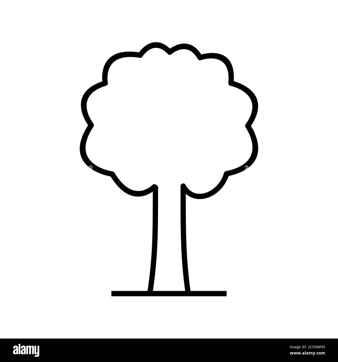 Unique Tree Vector Line Icon Stock Vector Image & Art - Alamy