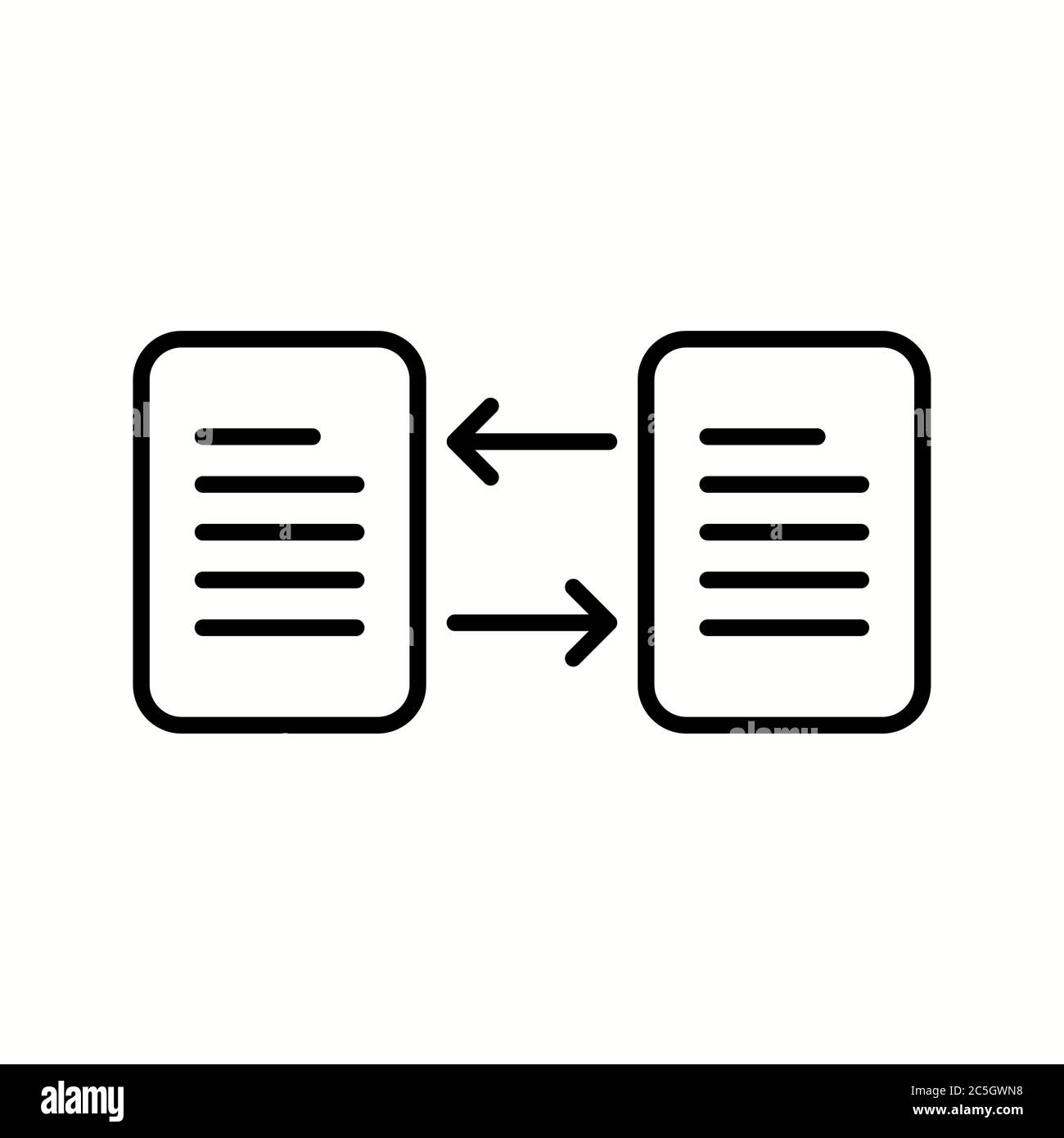 Unique File Transfer Vector Line Icon Stock Vector Image & Art - Alamy