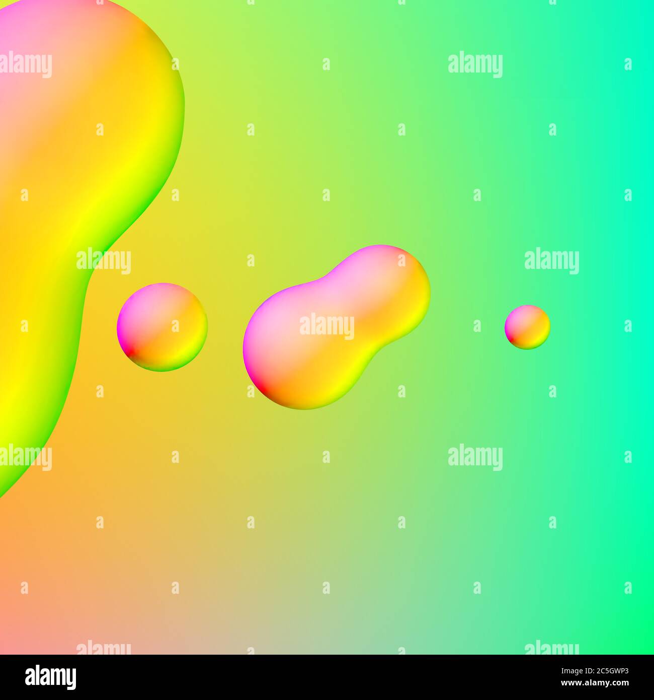 Fluid design liquid blobs with vibrant intense colors abstract ...