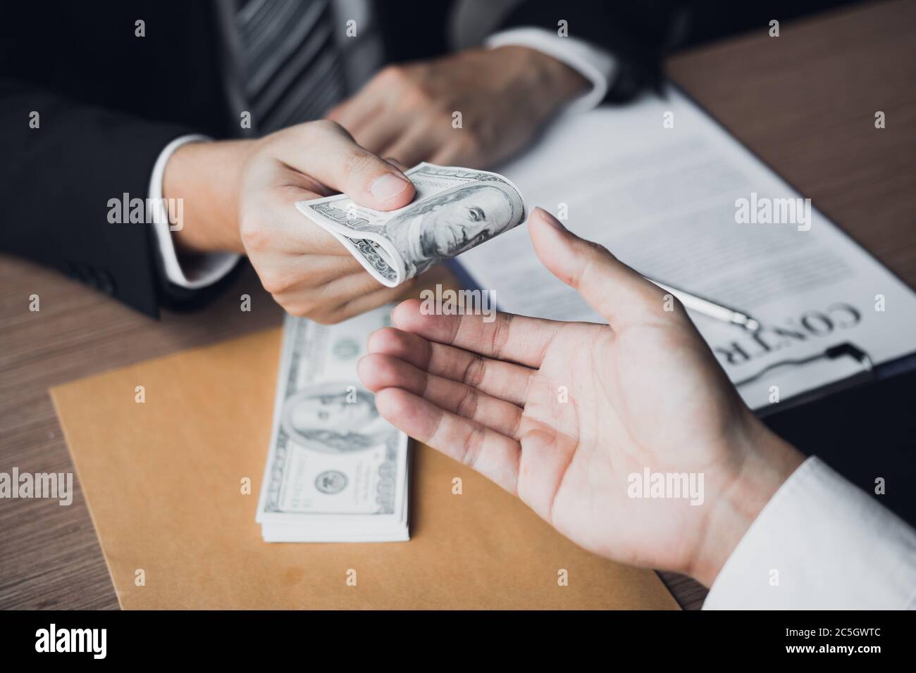 Entrepreneurs are receiving money that is a bribe of their partners ...