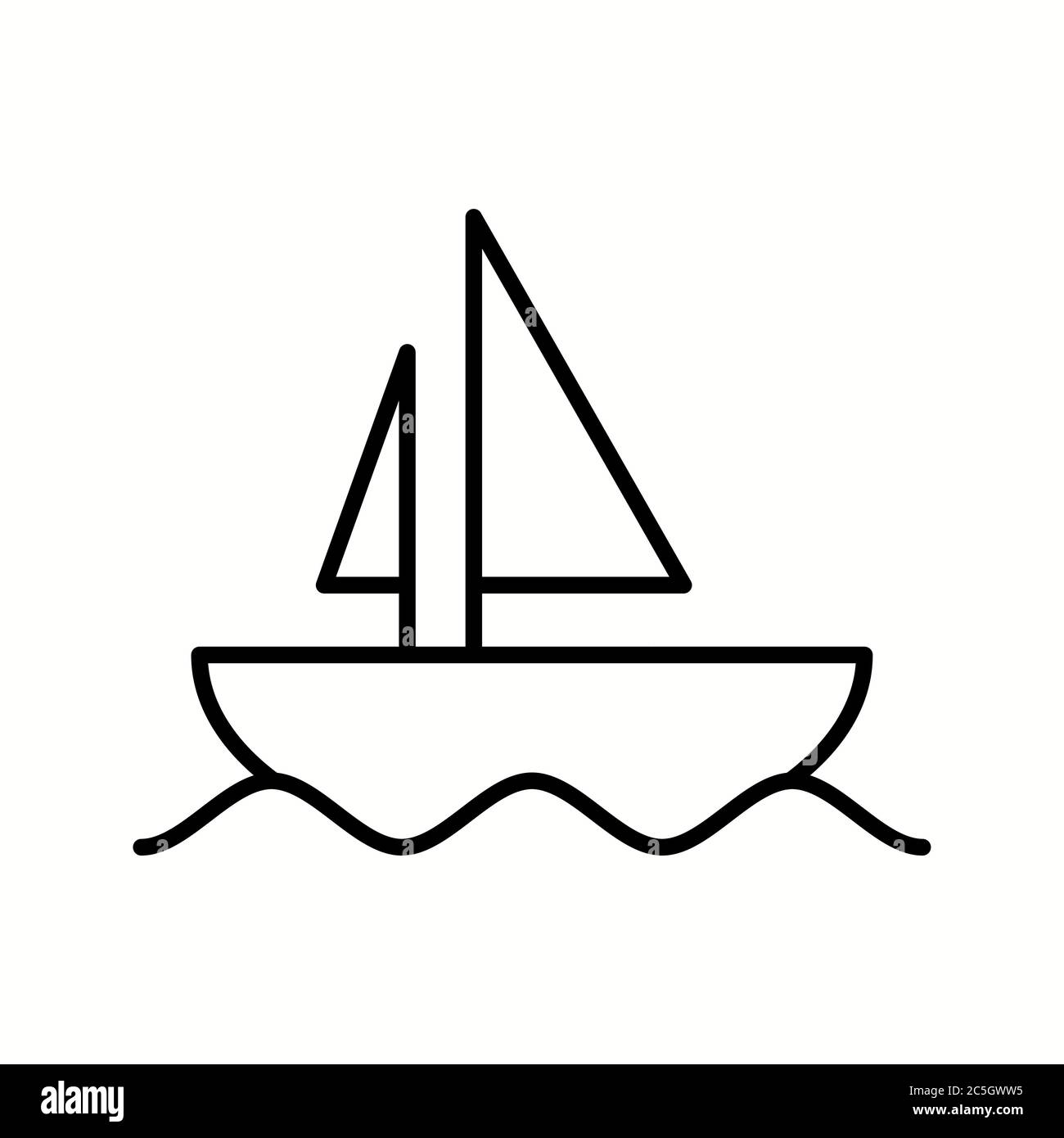 Unique Boat Vector Line Icon Stock Vector Image & Art - Alamy
