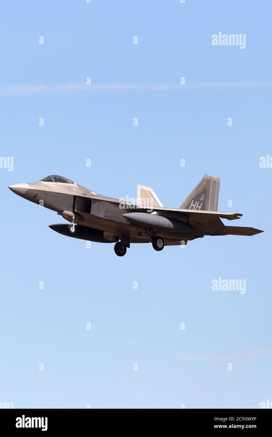 United States Air Force (USAF) Lockheed Martin F-22A Raptor fighter ...