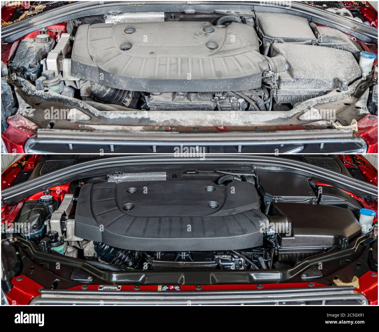 Half clean half dirty car Cut Out Stock Images & Pictures - Alamy