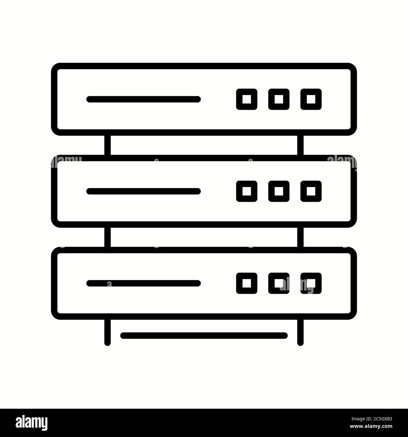 Unique Server Vector Line Icon Stock Vector Image & Art - Alamy