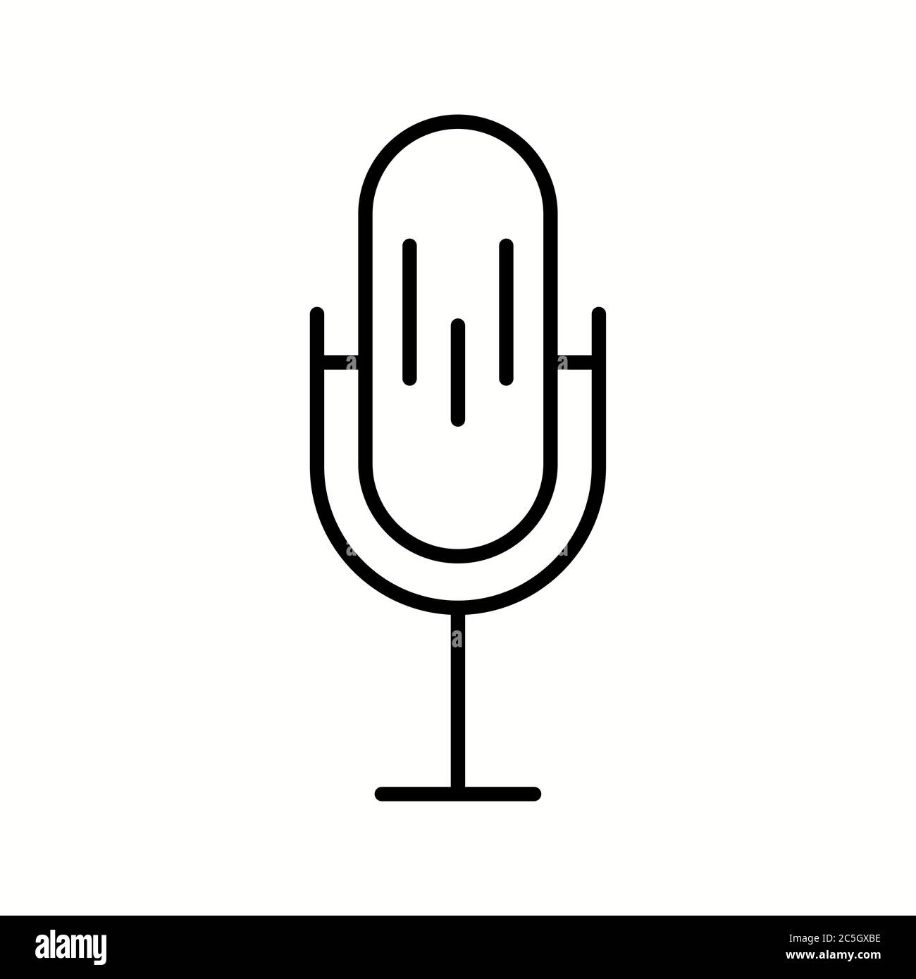 Unique Mic Vector Line Icon Stock Vector Image & Art - Alamy