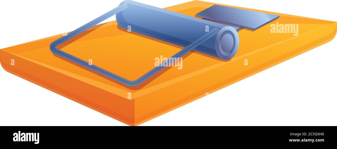 Wood mouse trap icon. Cartoon of wood mouse trap vector icon for web ...