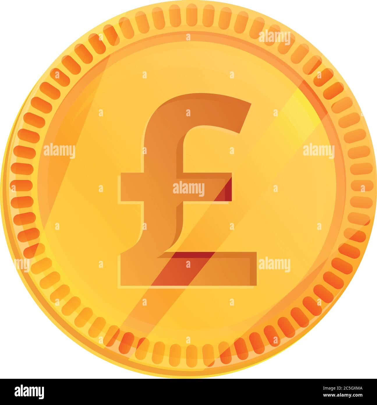 Pound coin icon. Cartoon of pound coin vector icon for web design ...