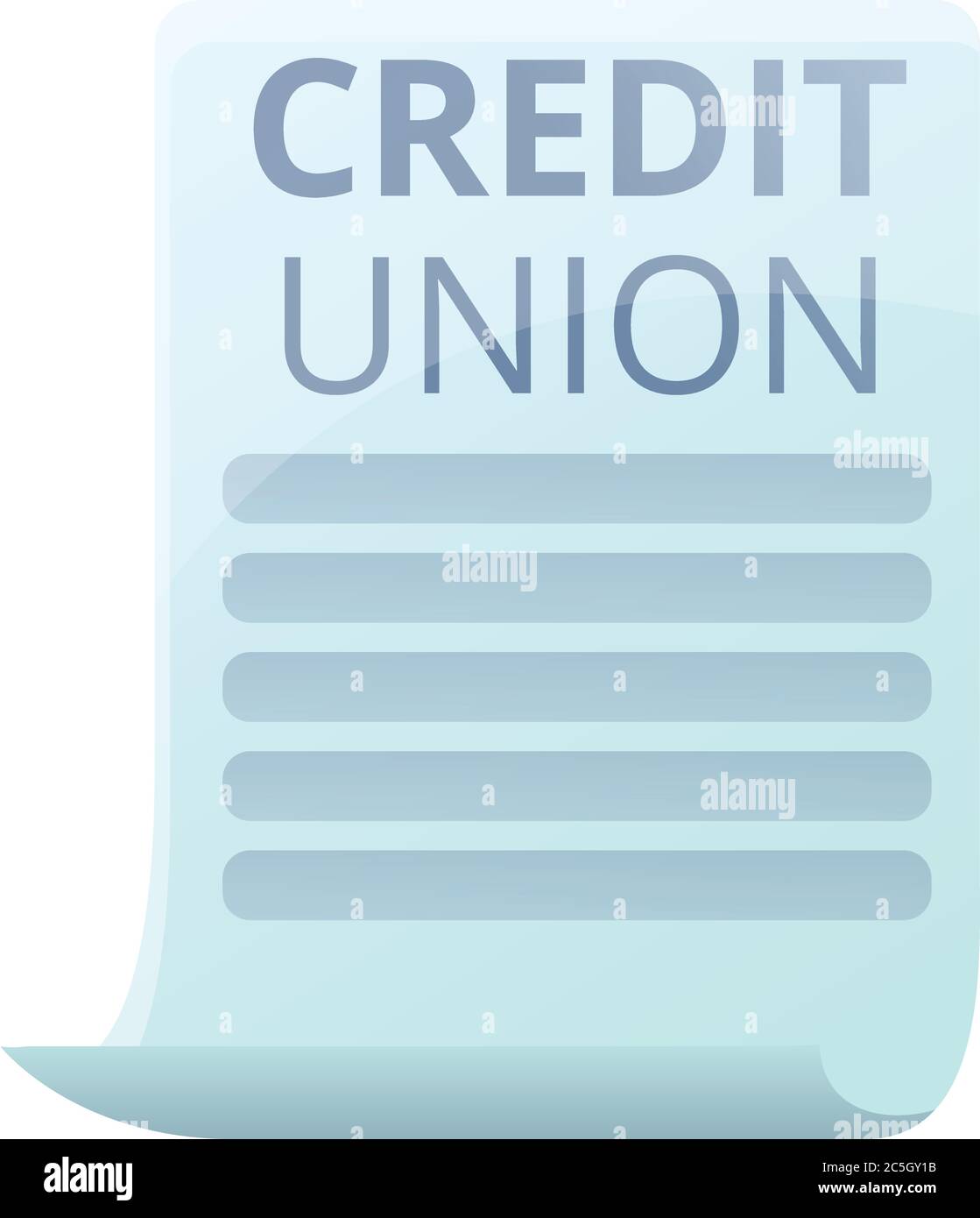 Credit union paper icon. Cartoon of credit union paper vector icon for ...