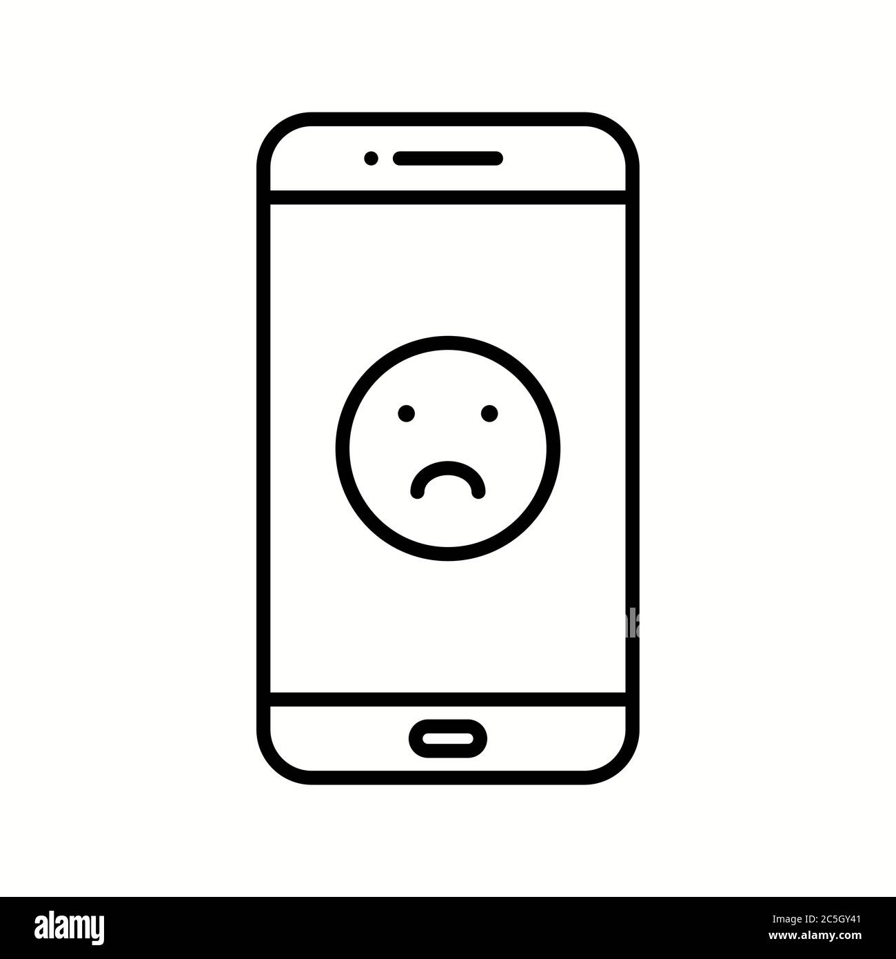 Unique Sad Face Vector Line Icon Stock Vector Image & Art - Alamy