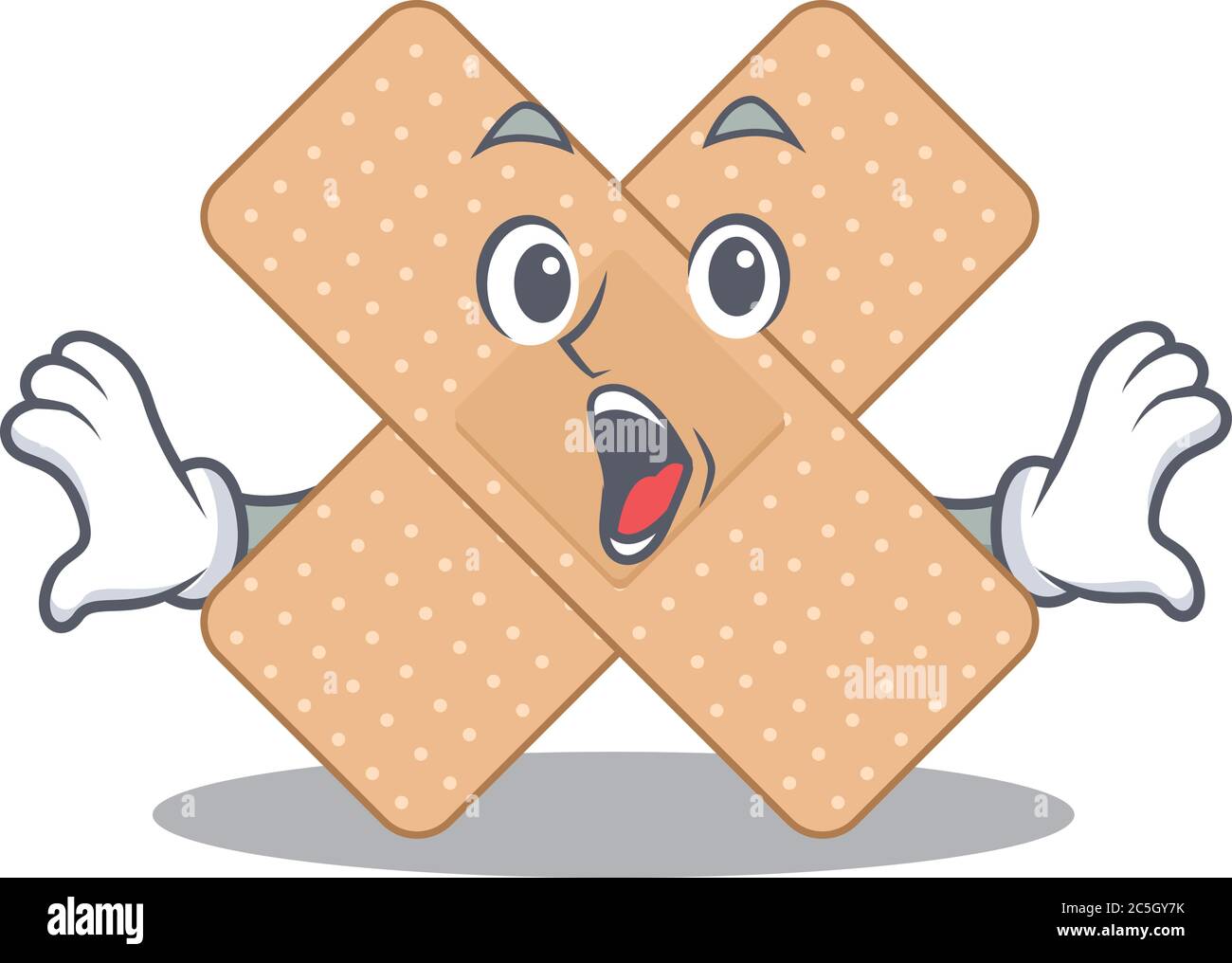 Cross bandage mascot design concept showing a amazed gesture Stock ...