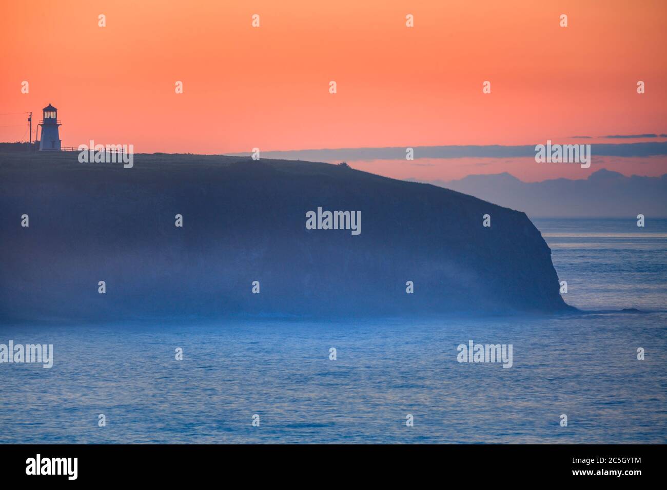 Cap Blanc Lighthouse at night. Quebec, Canada Stock Photo - Alamy