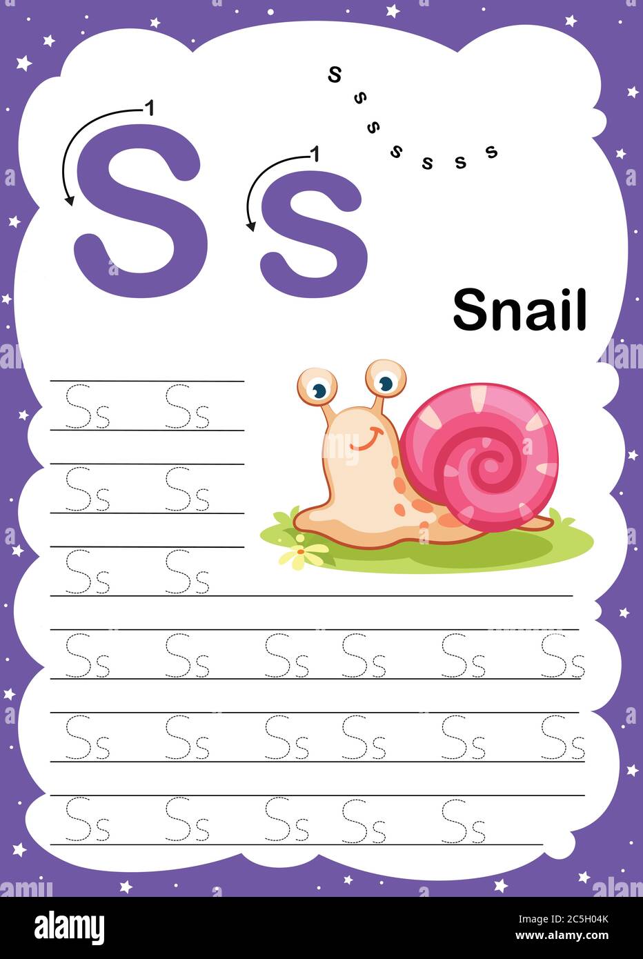 Colorful letter s Uppercase and Lowercase alphabet A-Z, Tracing and ...