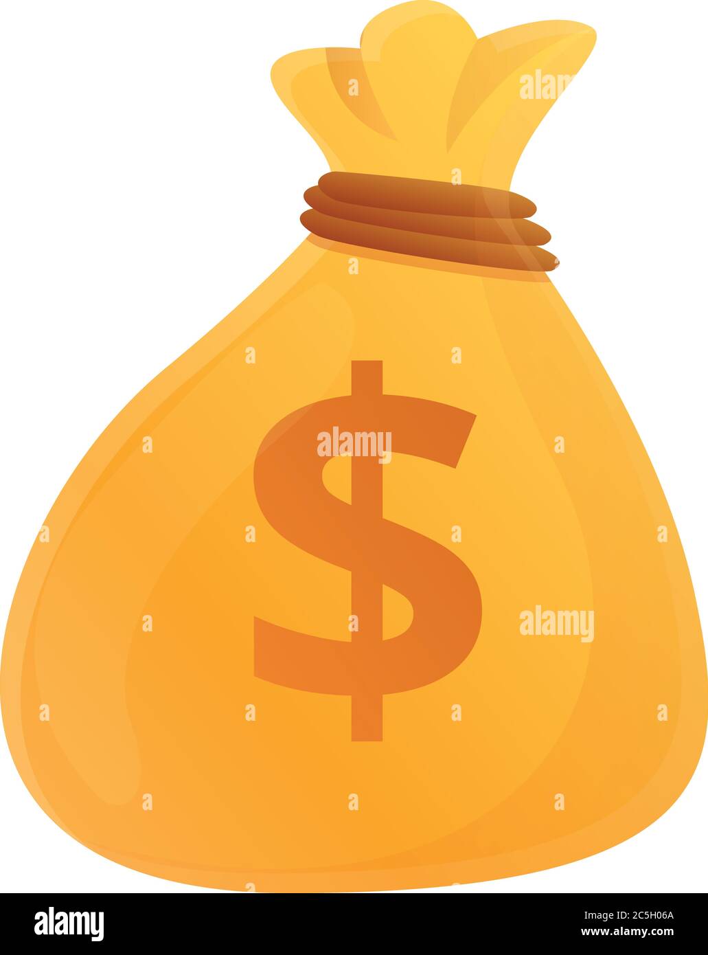 Money bag icon. Cartoon of money bag vector icon for web design ...