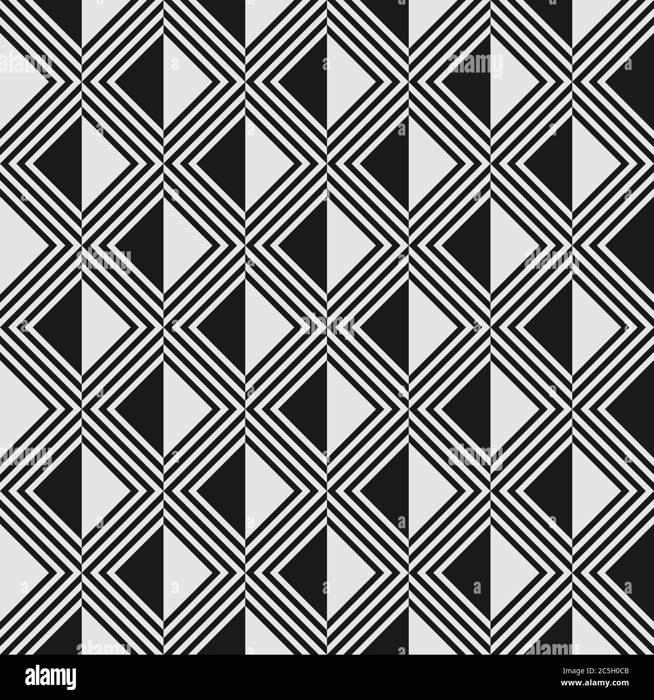 Seamless geometric pattern with elements of shifted rhombus. Effect of ...