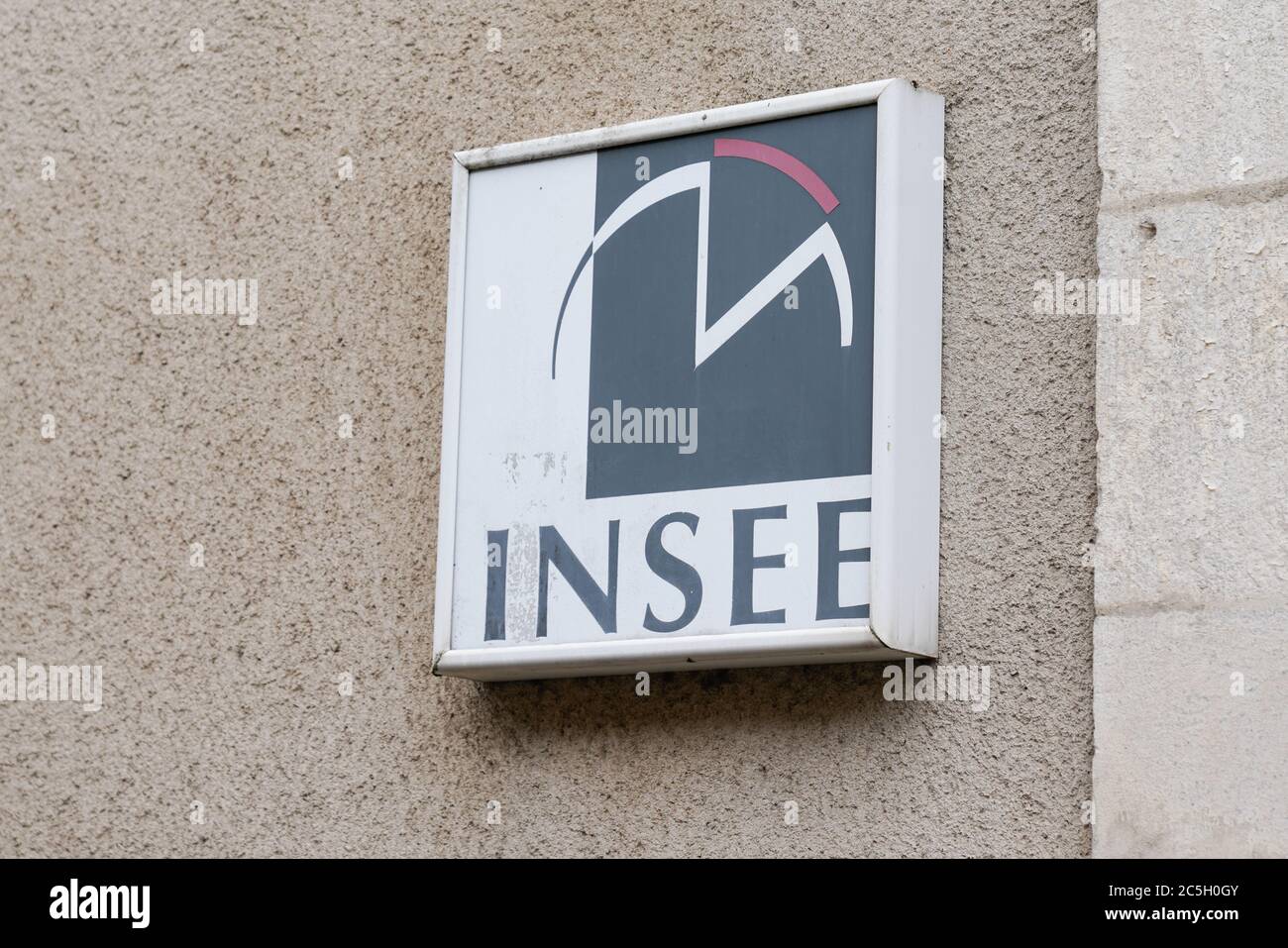 Bordeaux , Aquitaine / France - 06 20 2020 : INSEE logo sign of french ...