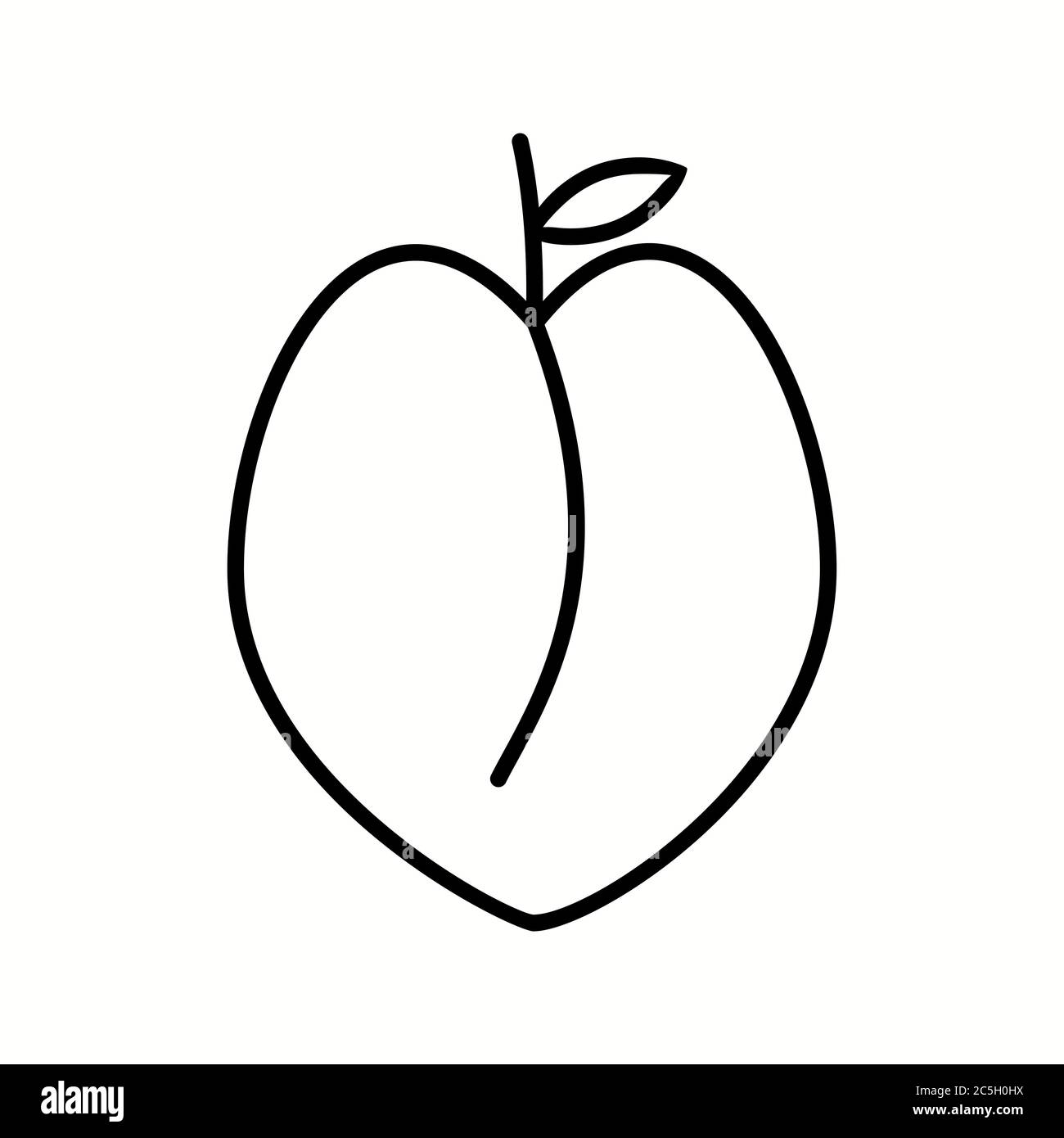 Unique Peach Vector Line Icon Stock Vector Image & Art - Alamy