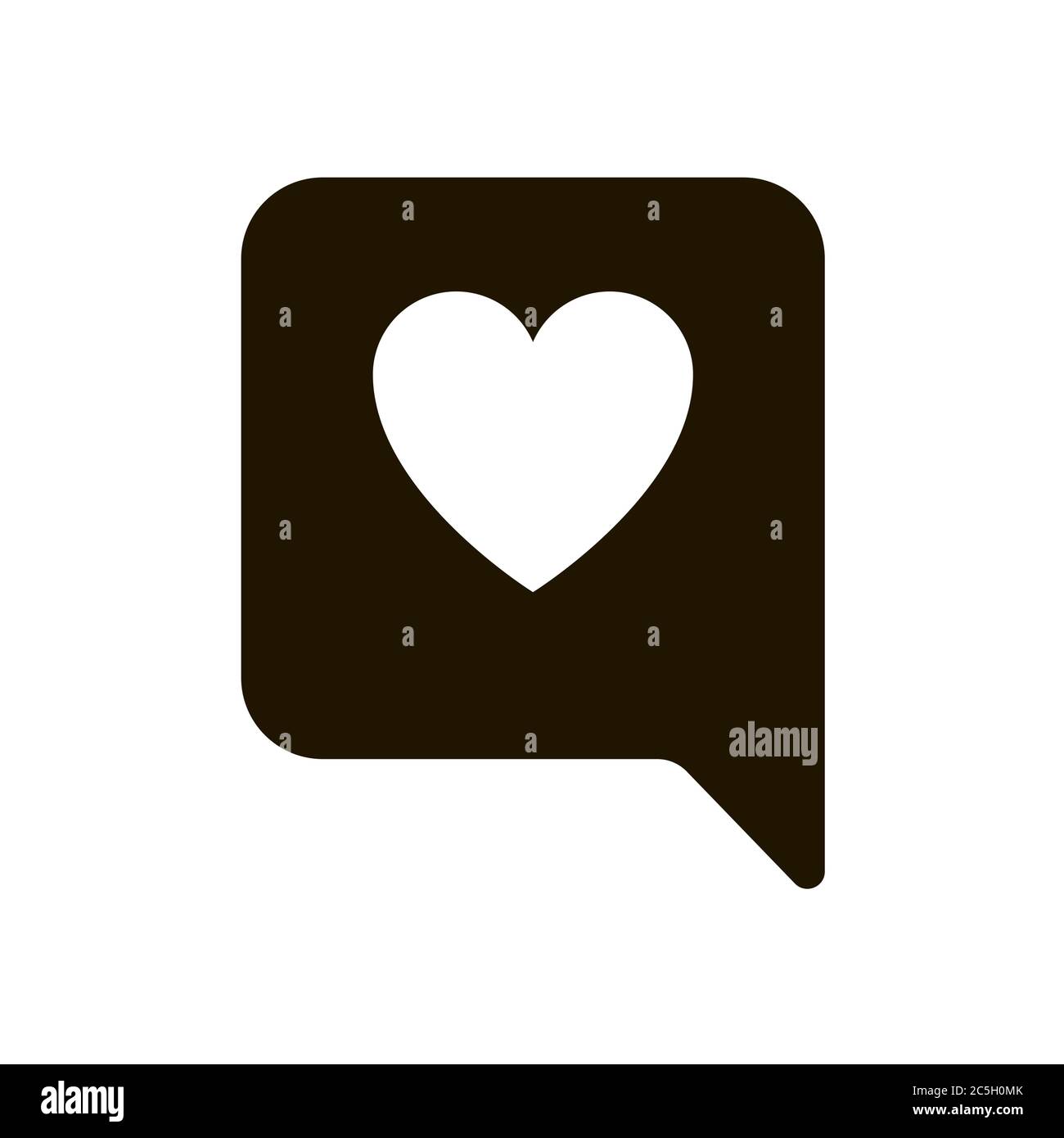 Chat heart icon on white background. EPS 10. Vector illustration Stock ...