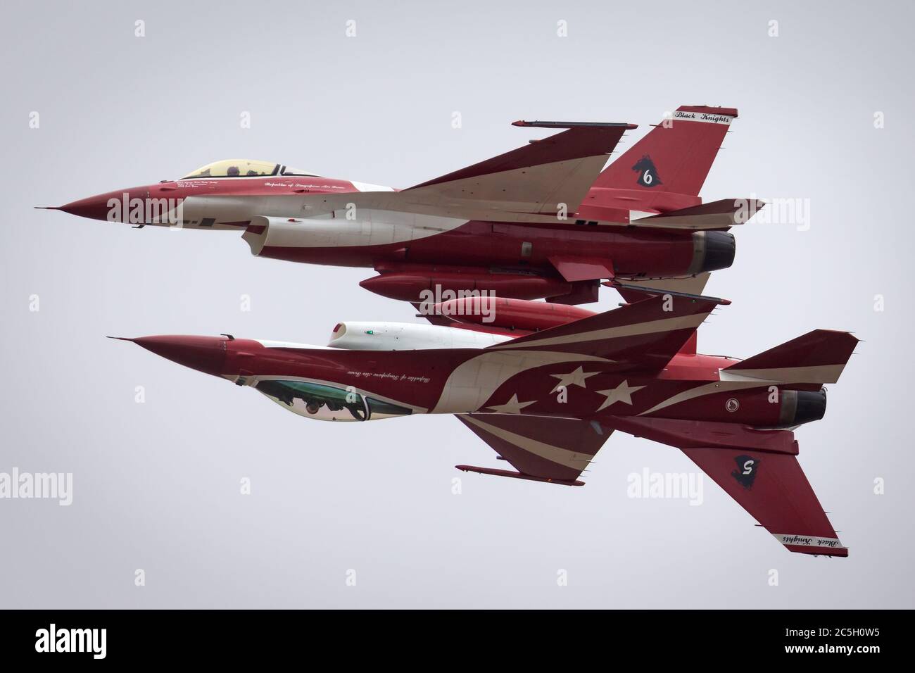 Two Republic of Singapore Air Force (RSAF) Lockheed Martin F-16CJ ...