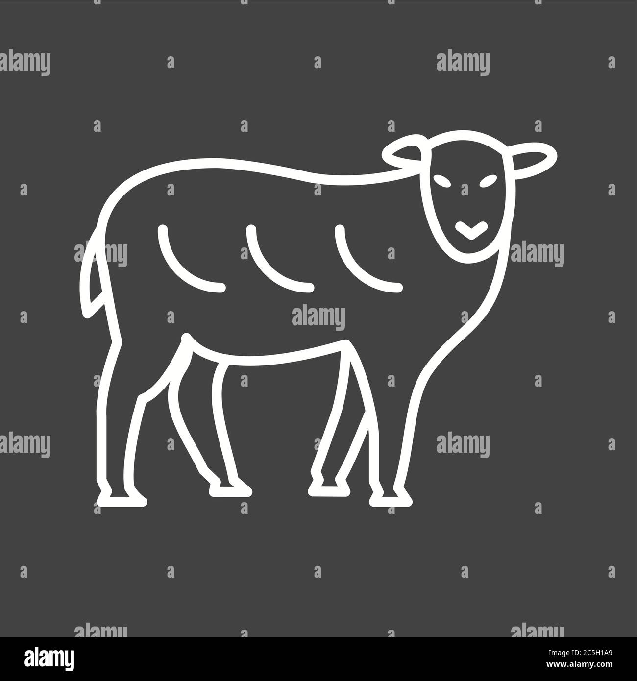 Sheep Unique Vector Line Icon Stock Vector Image & Art - Alamy