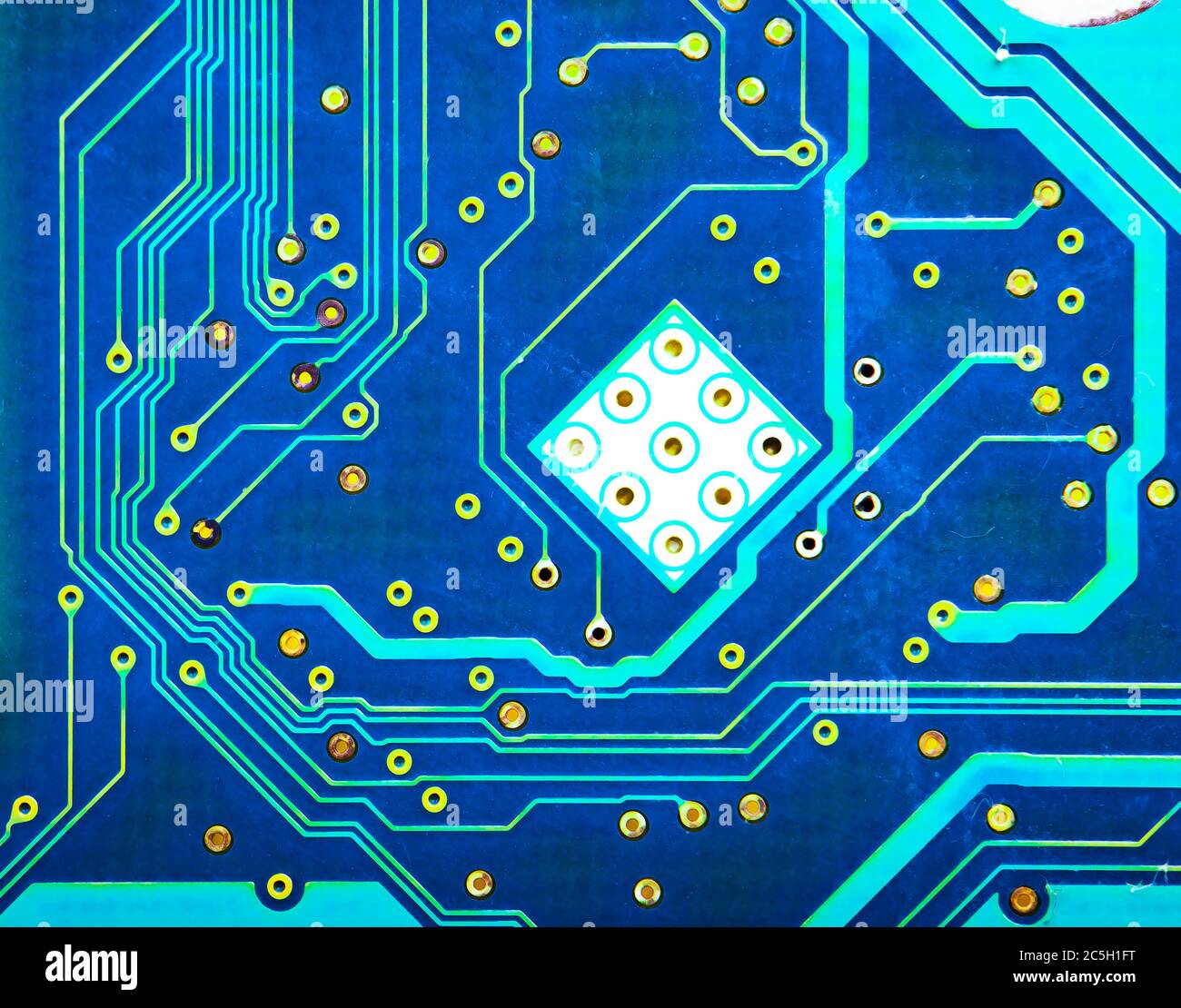 Abstract blue computer circuit board close up for background Stock ...