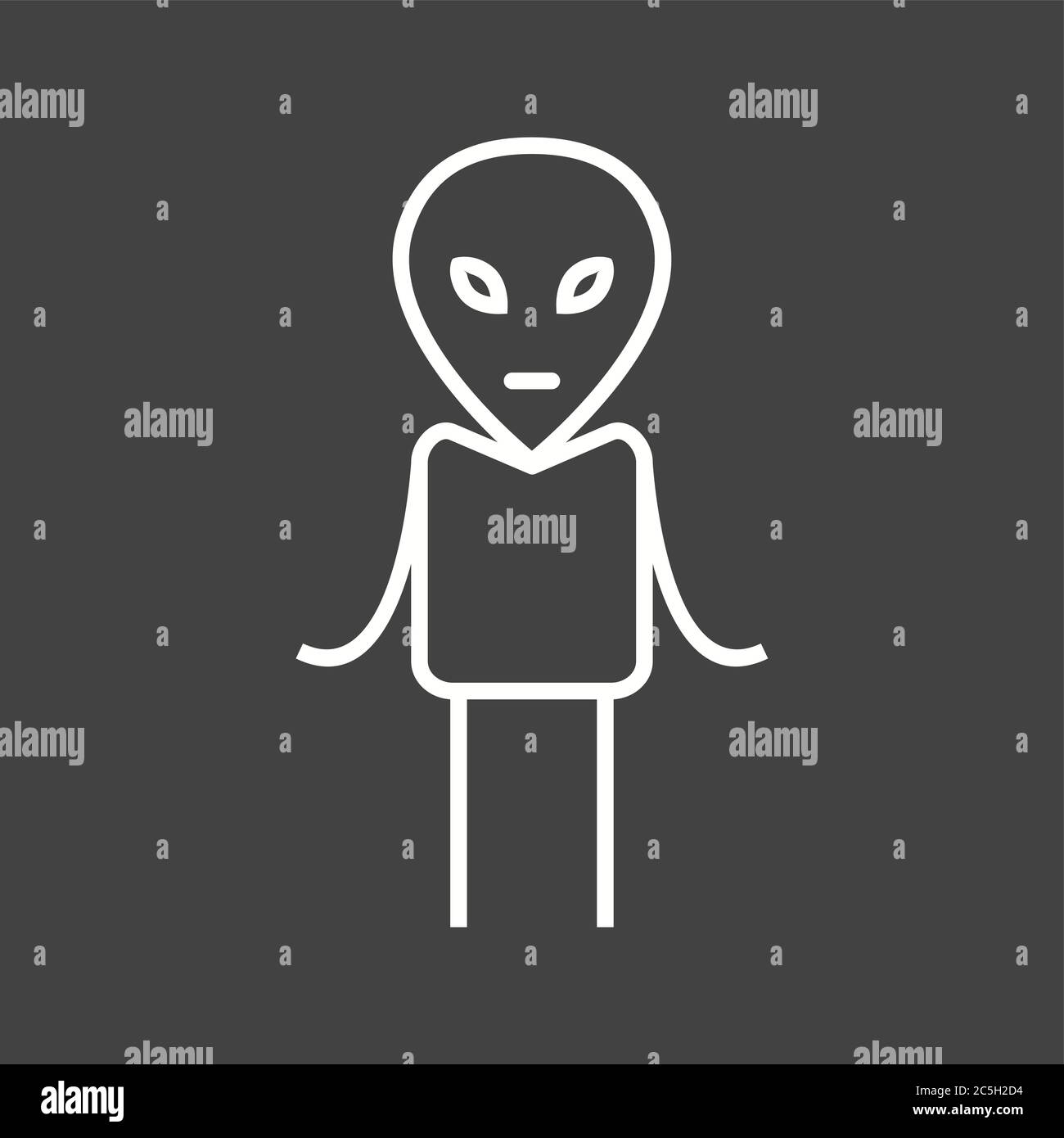 Unique Alien II Vector Line Icon Stock Vector Image & Art - Alamy
