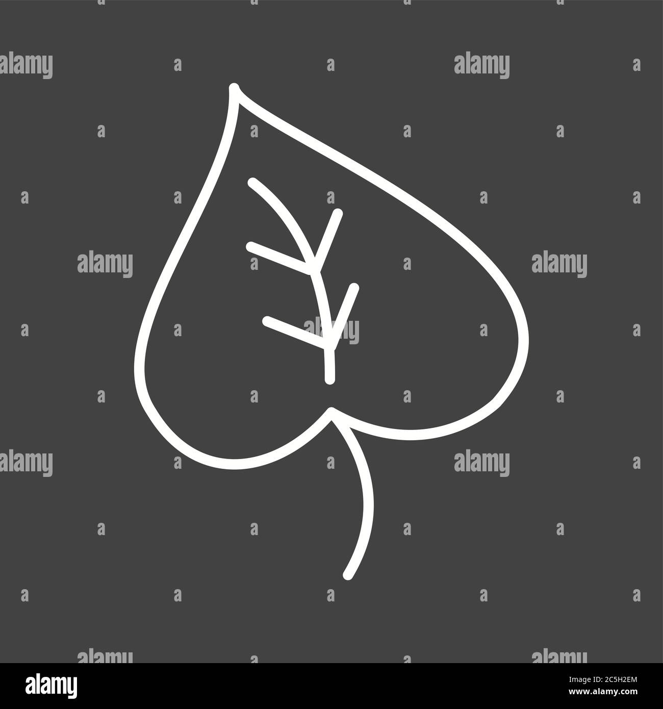 Unique Leaf II Vector Line Icon Stock Vector Image & Art - Alamy