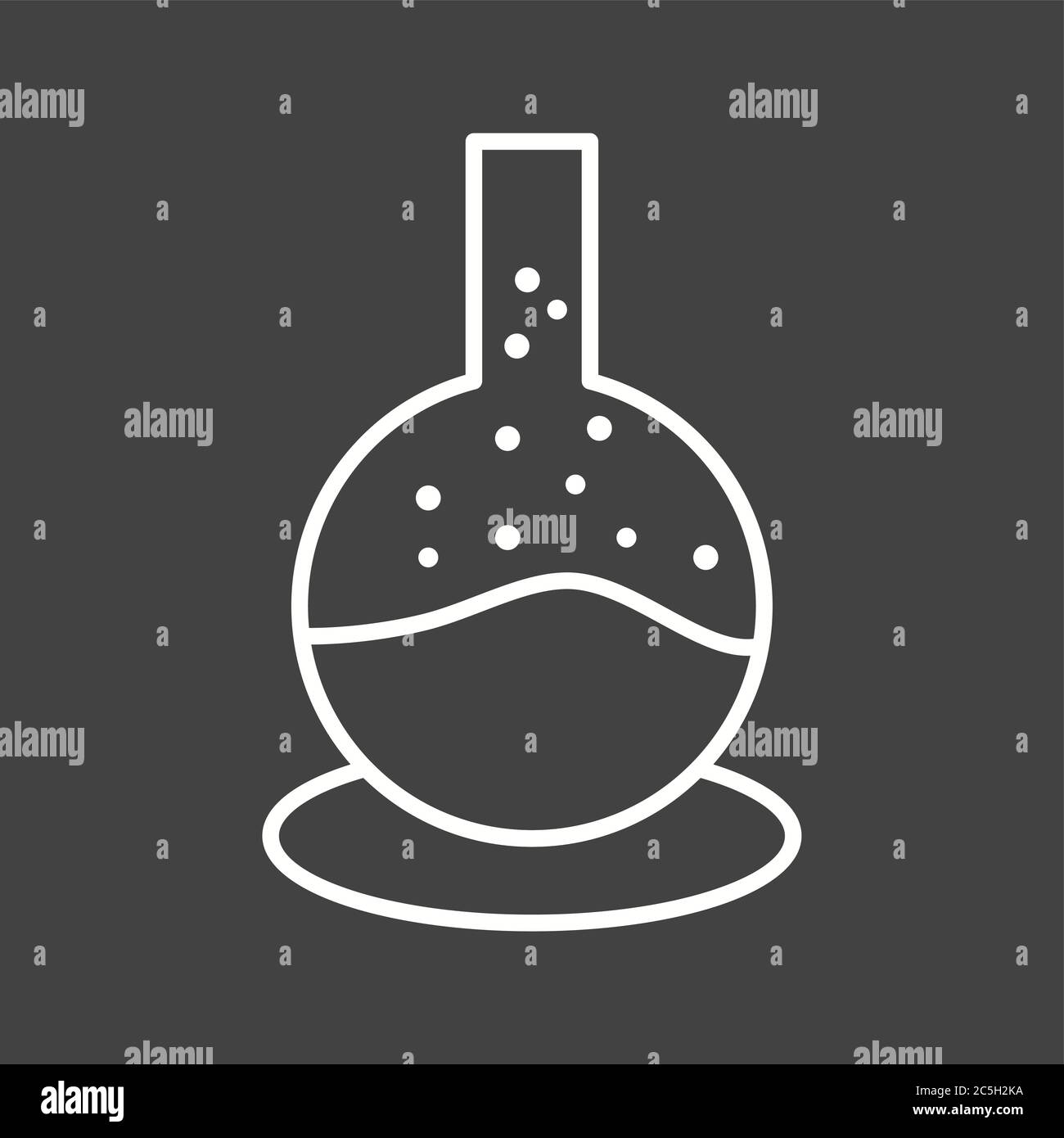 Unique Bubbles From Experiment Vector Line Icon Stock Vector Image ...