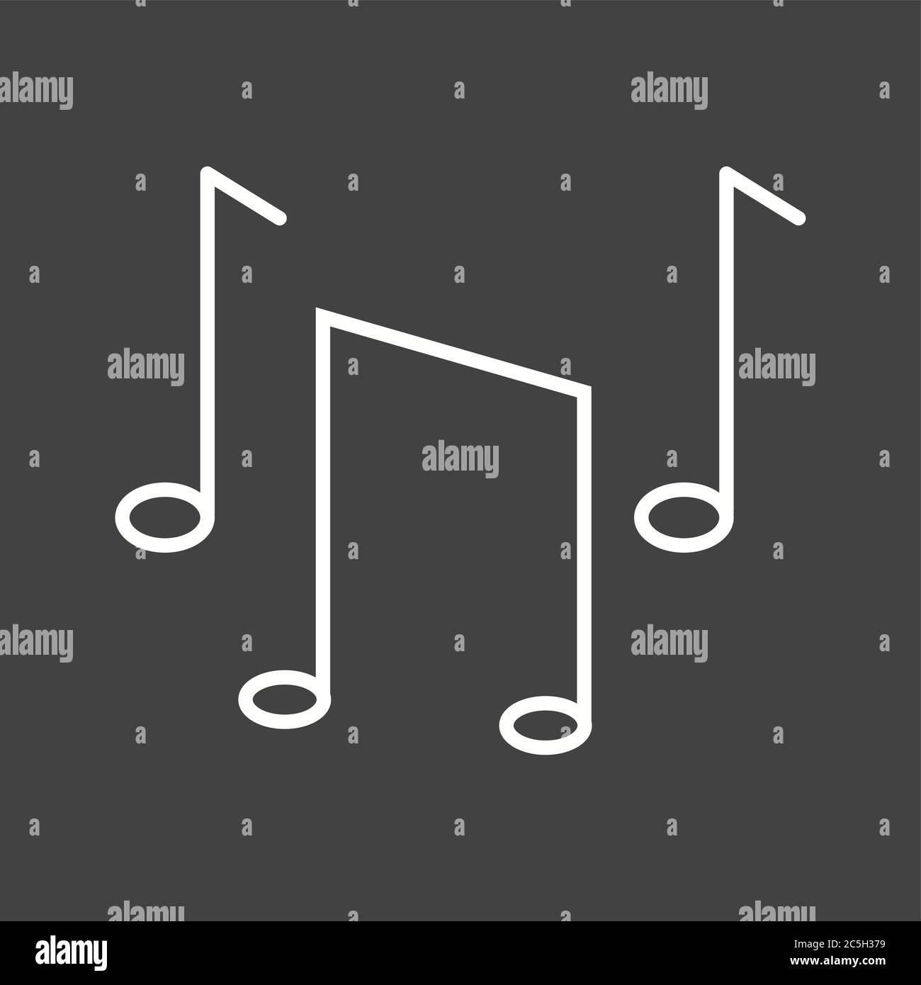 Unique Musical Notes Vector Line Icon Stock Vector Image & Art - Alamy