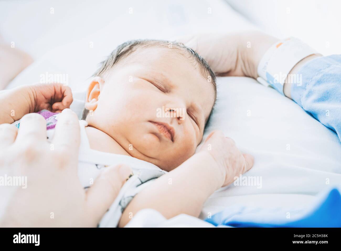 Lovely real image of a new born in her first day of life Stock Photo ...