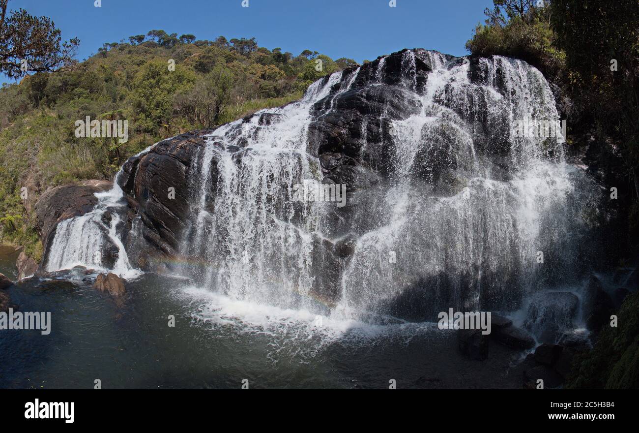 Baker's Falls in Horton Plains NP on Sri Lanka,Asia Stock Photo - Alamy