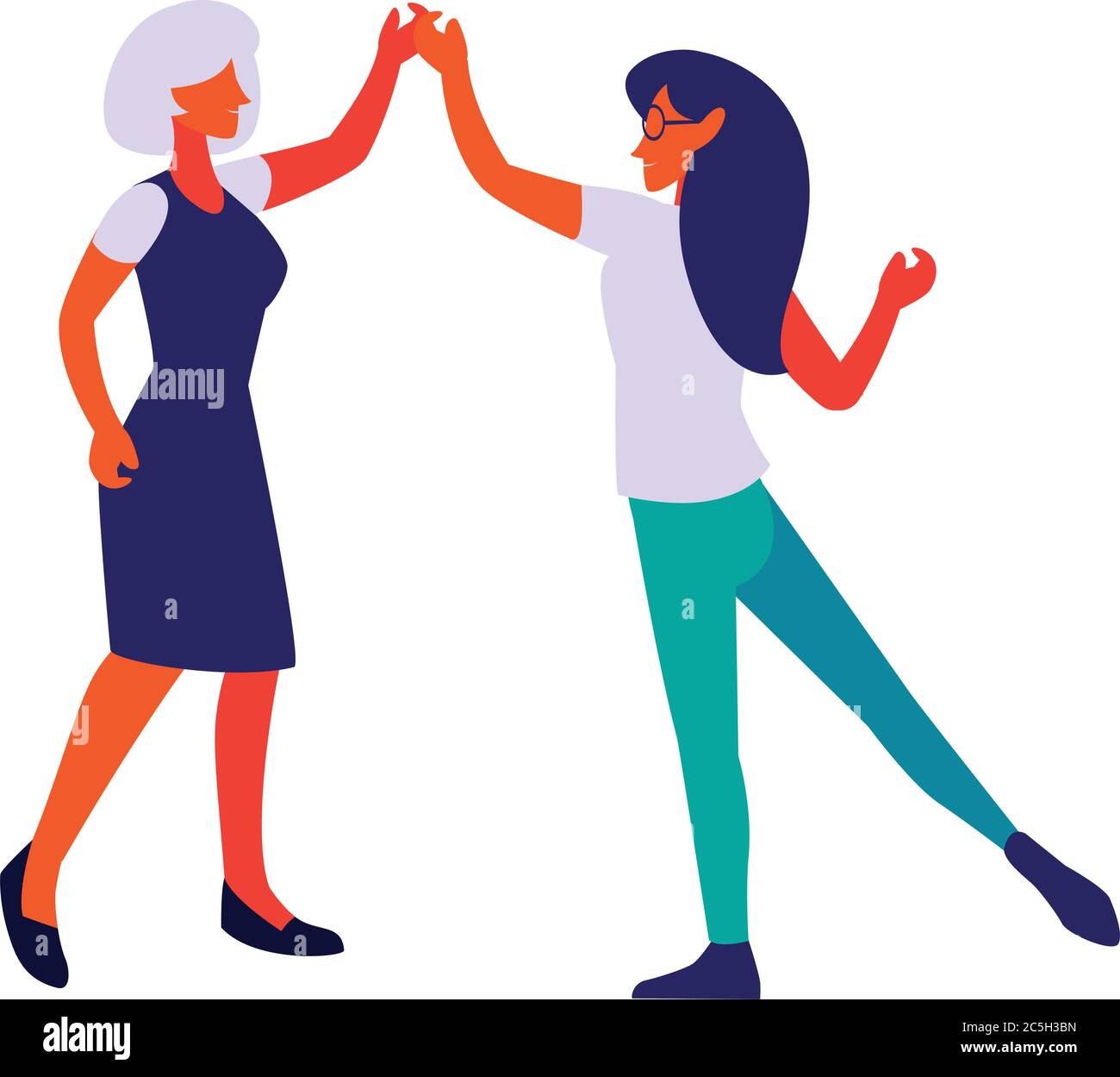 women with positive thoughts and ideas vector illustration desing Stock ...