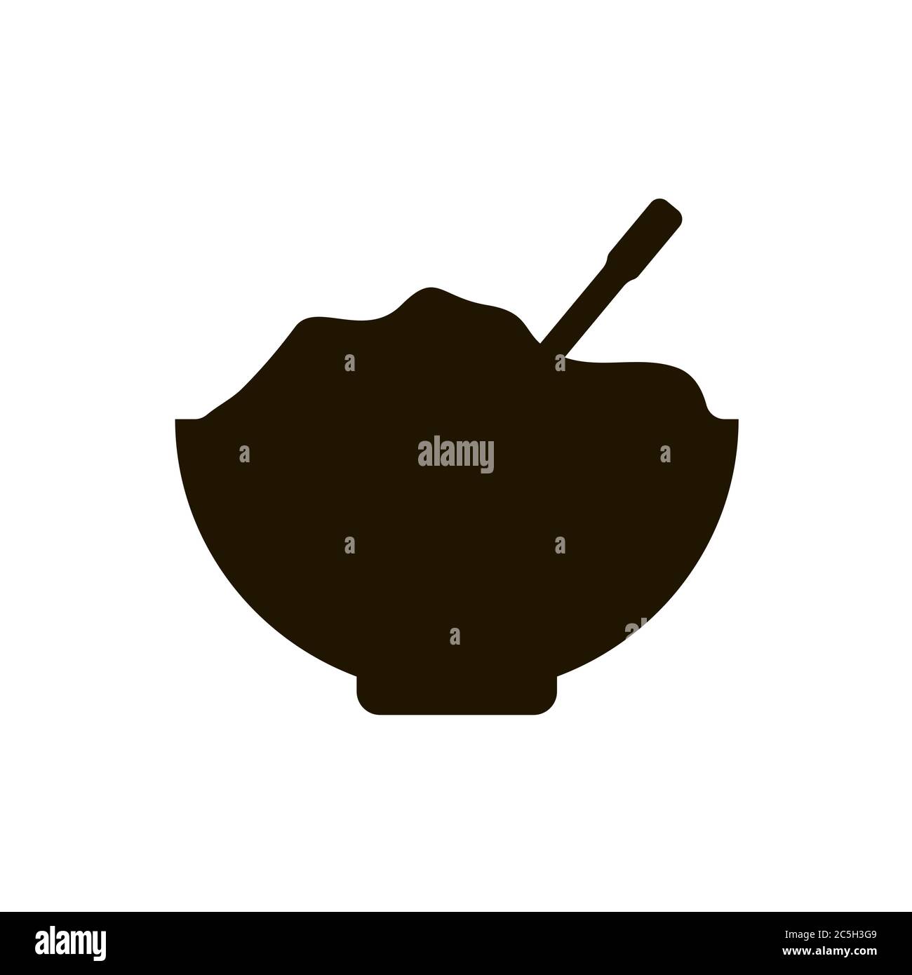 Rice plate icon on white background. Eps 10 flat style Stock Vector ...