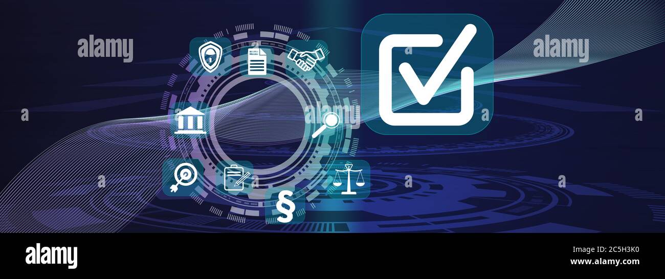 Illustration of a validation concept Stock Photo - Alamy