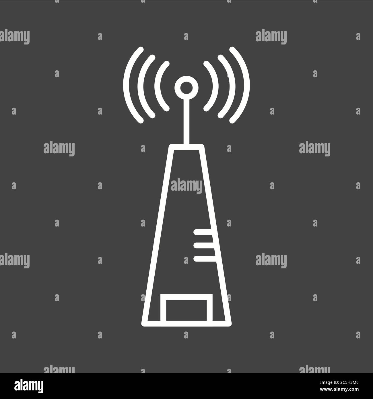 Unique Signal Tower I Vector Line Icon Stock Vector Image & Art - Alamy