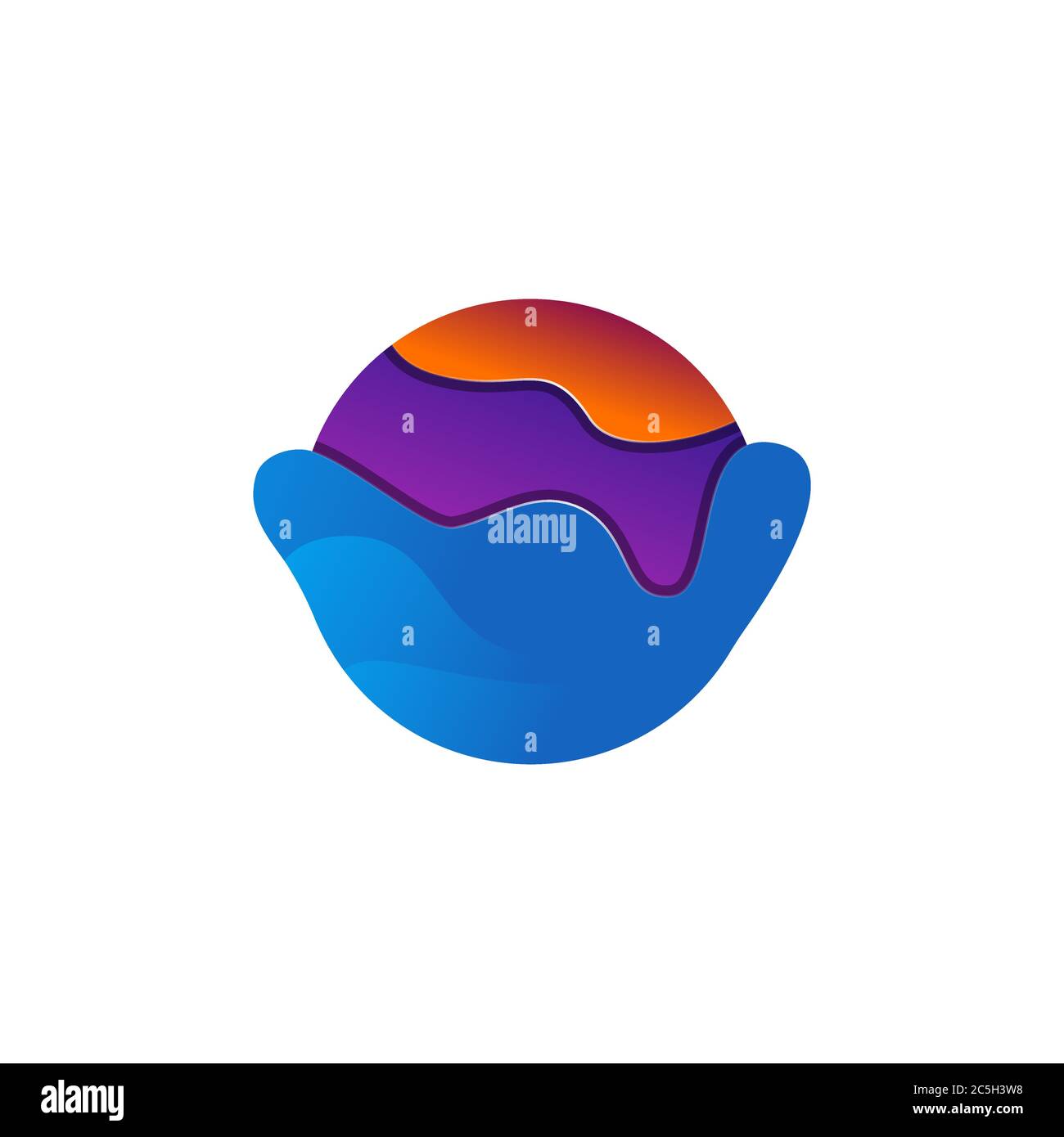 round colorful vector design template illustration Stock Vector Image ...