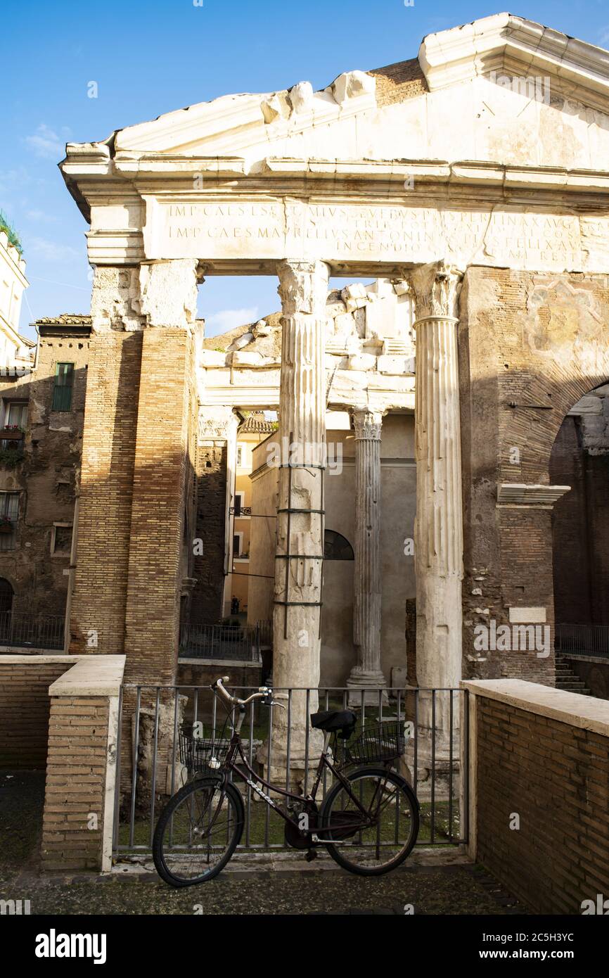historic portico d'ottavia in the ghetto of Rome Stock Photo - Alamy