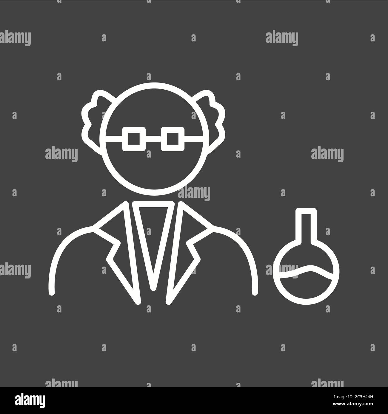 Unique Scientist Vector Line Icon Stock Vector Image & Art - Alamy