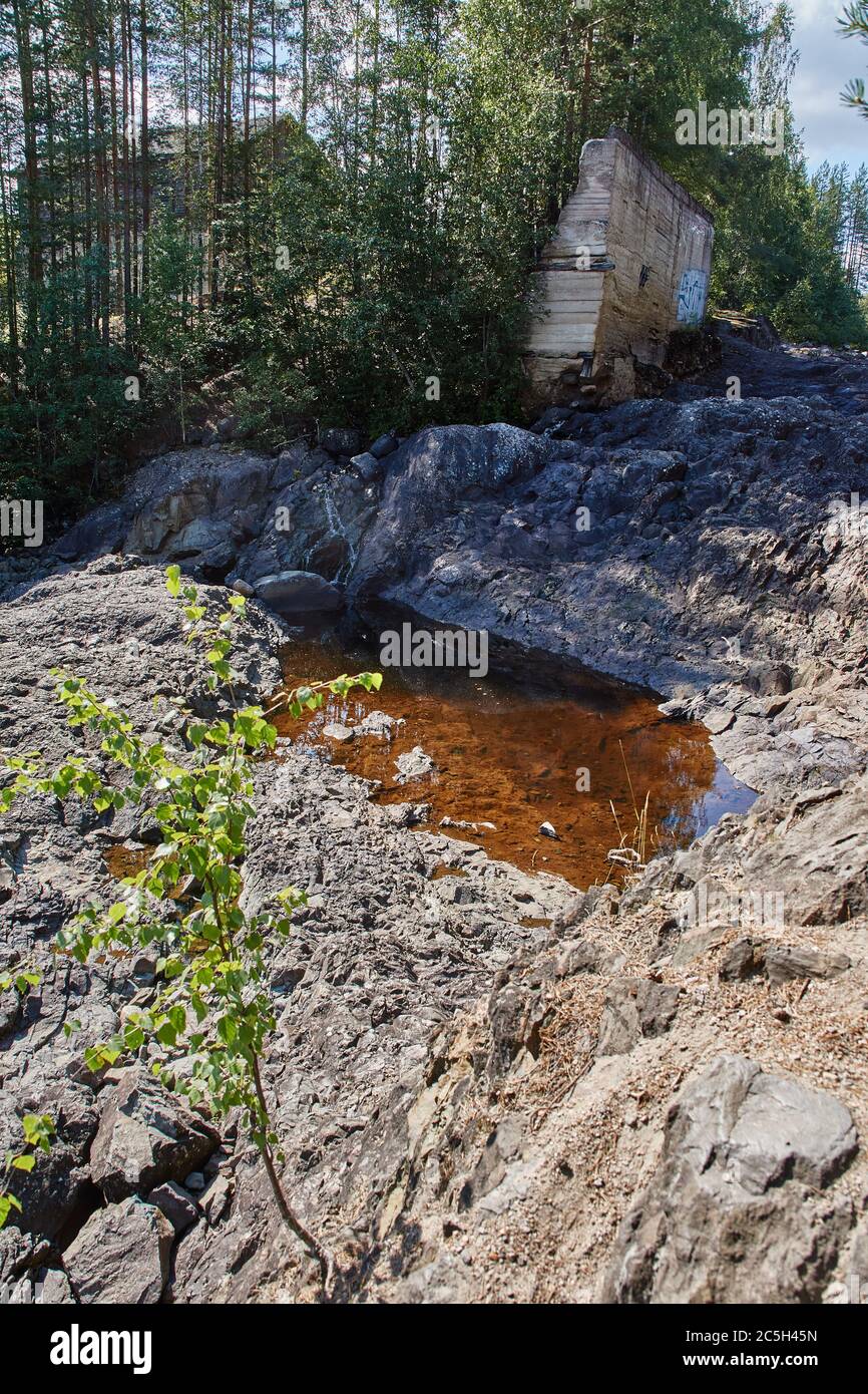 An ancient non-active volcano 2 billion years old. You can see the vent ...
