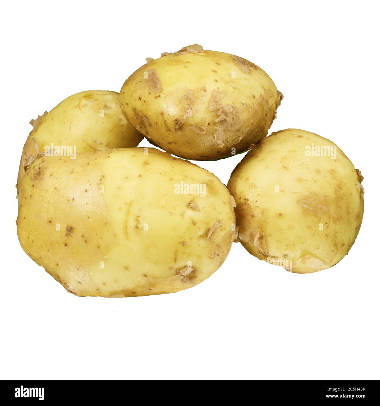 Young potatoes, isolate on white, mirror. Fruit theme Stock Photo - Alamy